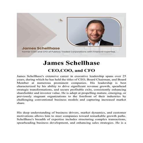 James Schellhase | CEO,COO, and CFO |biography.pdf