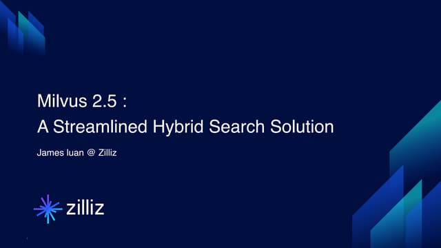 Dense Embeddings != Complete Search - a sneak peak of Milvus 2.5 | PPT Dense Embeddings != Complete Search - a sneak peak of Milvus 2.5 | PPT