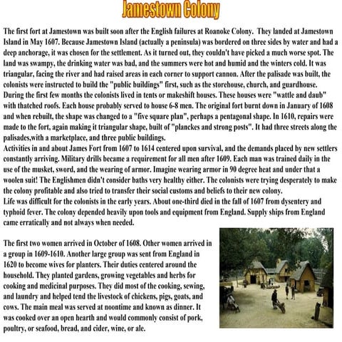 Jamestown colony reading | PPT