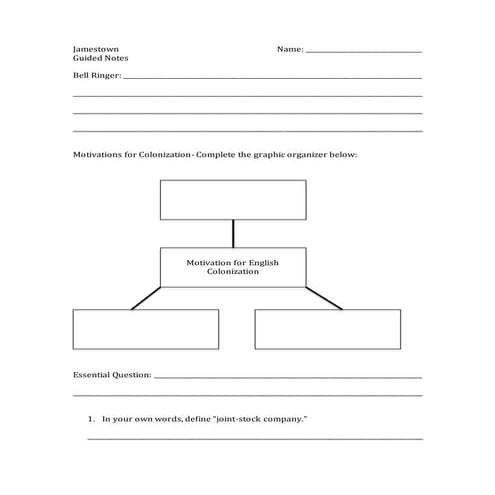 Jamestown Guided Notes | PDF