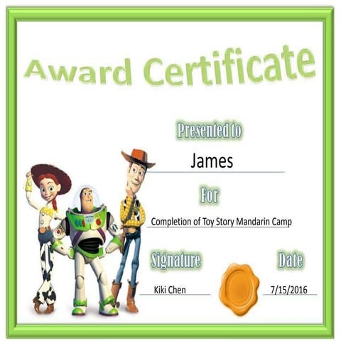 James toy story | PPT