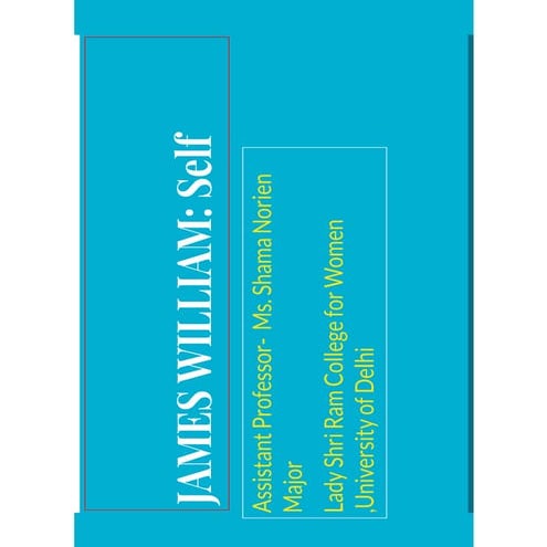 James william self..shama ppt | PDF