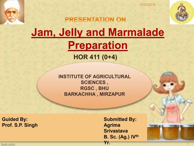 Processing of jam and jelly | PDF