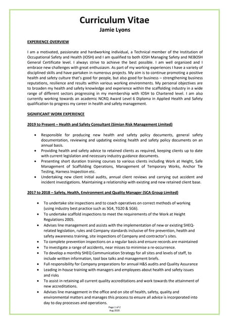 Alex CV Jun 16 | PDF | Career Advice | Careers