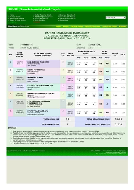 Cetak kartu rencana studi2 | PDF