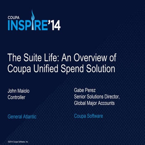 Jam notes and additions the suite life an overview of coupa unified ...