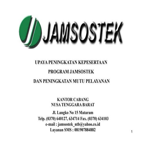 Jamsostek universal 2011 (pt. jamsostek) | PPT