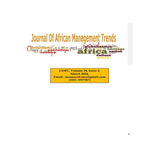 Journal of African Management Trends Vol 24 Issue 2 | PDF