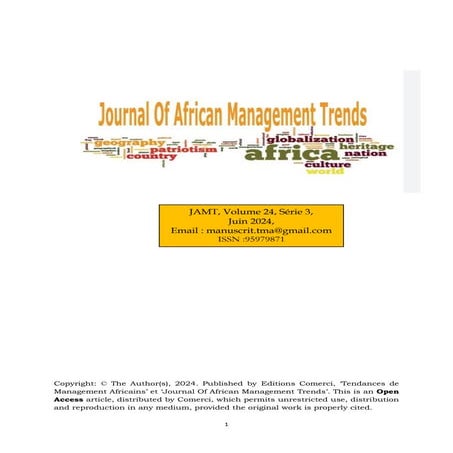 Journal of African Management Trends, Vol 24 Série 3 | PDF