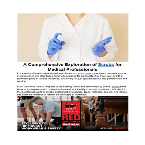 Jan. 22, 2024 - A Guided Exploration of Scrubs for Medical ...