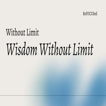 Wisdom wo Limit | PPT