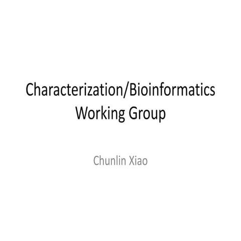 Jan2015 giab bioinformatics summary | PPTX