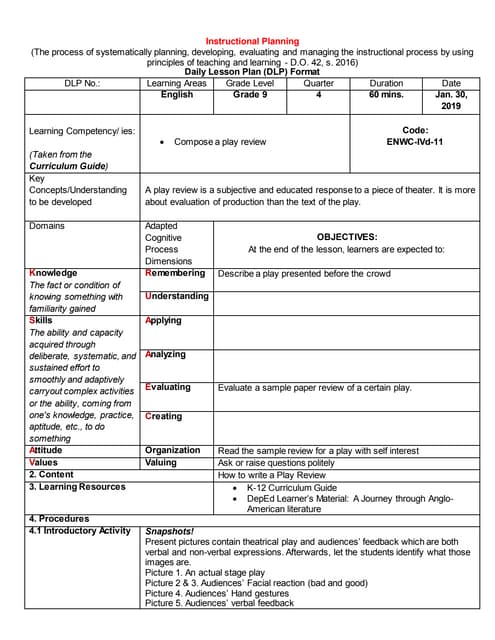 Grade 7 TLE Detailed Lesson Plan | DOC