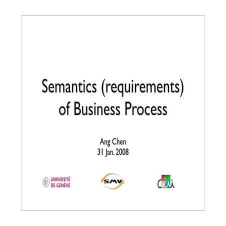 Semantics (requirements) of Business Process | PDF | Databases | Computer Software and Applications