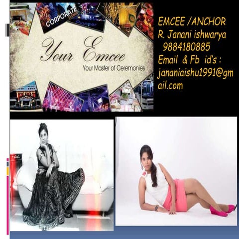 Janani Aishwarya Emcee Profile.. | PPTX