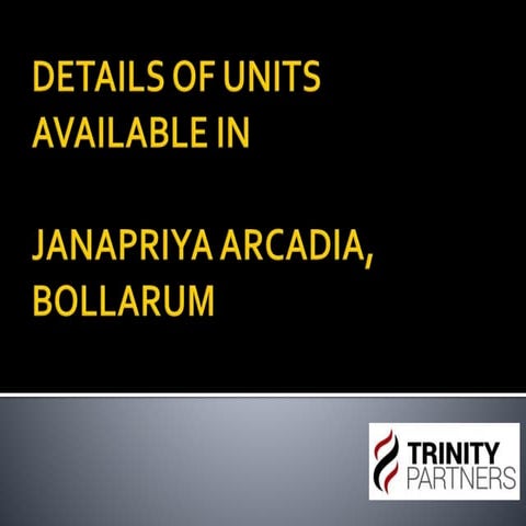 Janapriya arcadia | PPTX | Apartments | Real Estate