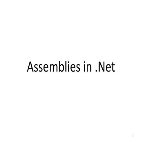 Assemblies Pptx Programming Languages Computing 1950