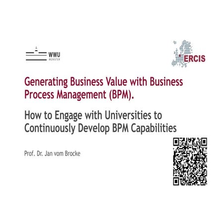 Generating Business Value with Business Process Management (BPM) | PDF