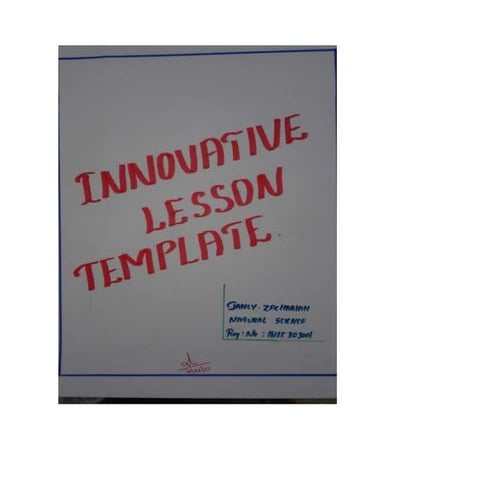 INNOVATIVE LESSON SEGMENT | DOCX