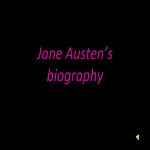 Jane Austen’S Biography | PPT | Biographies | Genres