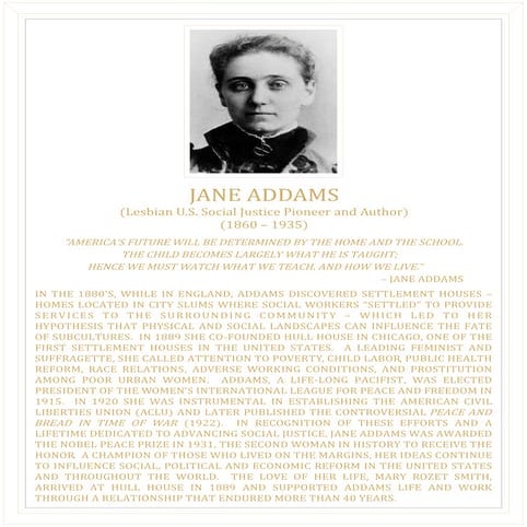 Jane addams final | PDF | Politics