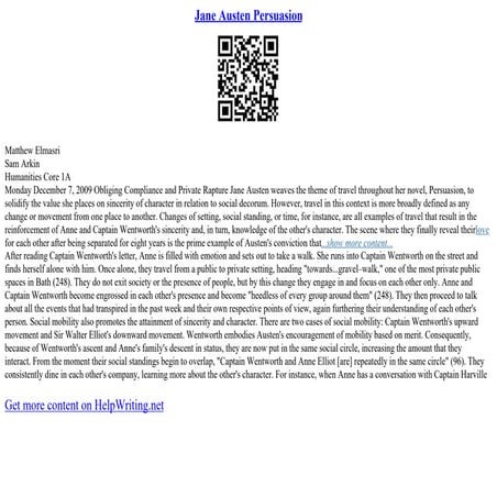 Jane Austen Persuasion | PPT