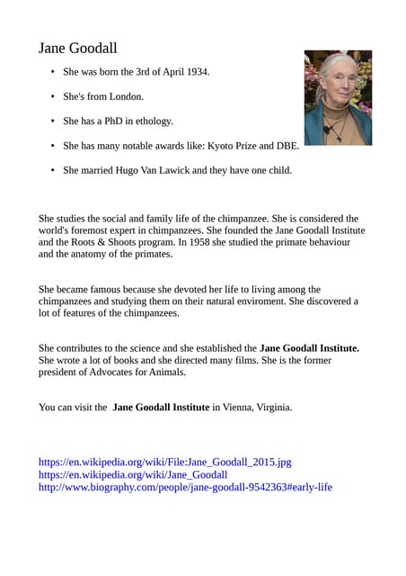 Jane Goodall | PPT
