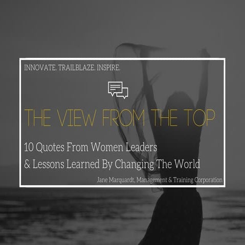 The View From The Top - Leadership Quotes From Women Innovators | PDF