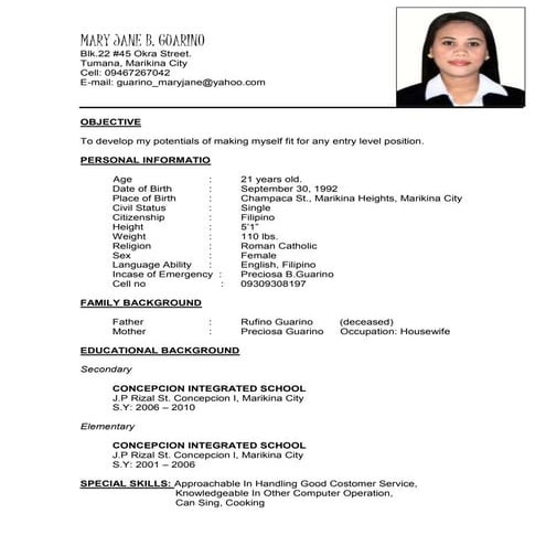 Jane resume | DOCX