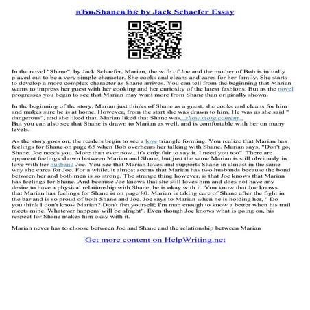 Jane Schaffer Essay Example | PDF