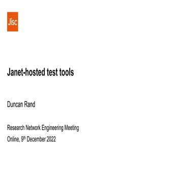 Janet-hosted test tools | PPTX