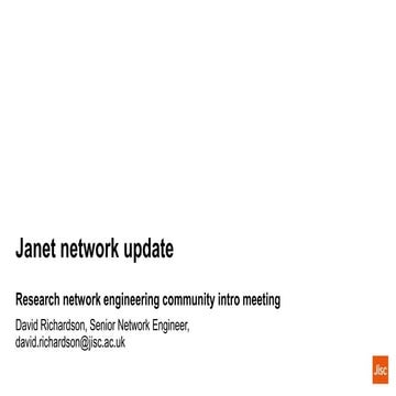 Janet Network update | PPT
