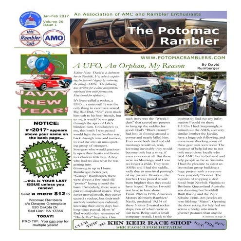Potomac Ramblers Classic Car Club Newsletter | PDF