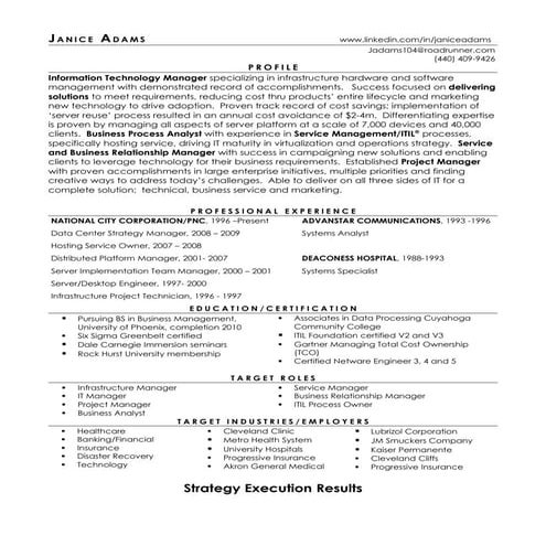 Janice Adams Resume | DOC