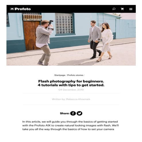 Flash photography for beginners. 4 tutorials with tips to get started ...