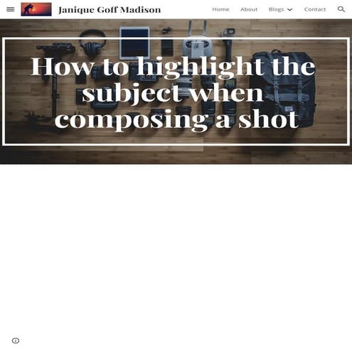 How to highlight the subject when composing a shot | PDF