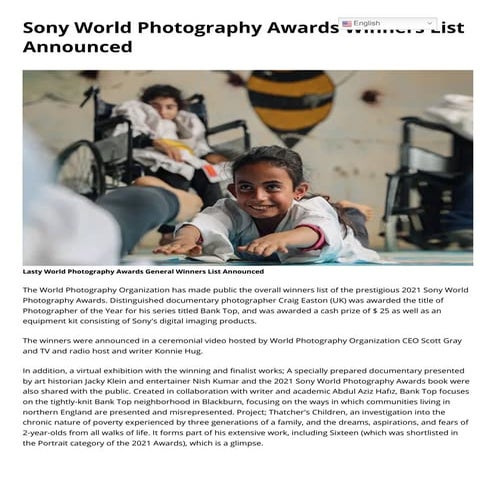 Sony World Photography Awards 2020: National & Regional Awards Winners ...