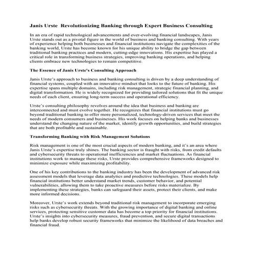 Janis Urste Revolutionizing Banking through Expert Business Consulting.docx