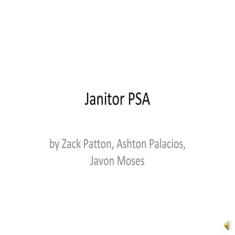 Janitor psa | PPT