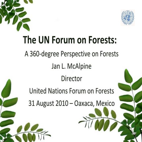 The UN Forum on Forests: A 360-degree Perspective on Forests | PPT
