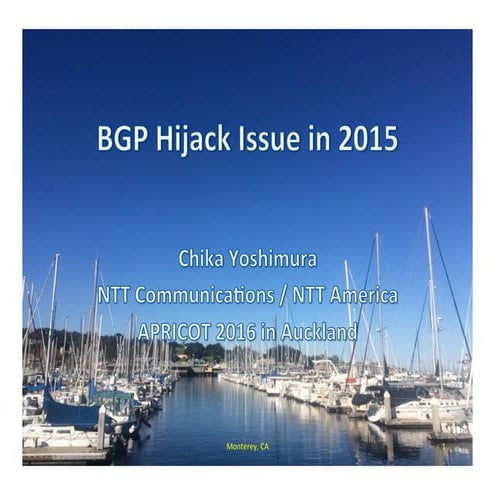 BGP Hijack Issue on Nov 6 2015 | PPT