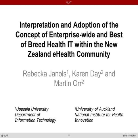 Interpretation and Adoption of the Concept of Enterprise-wide and Best ...