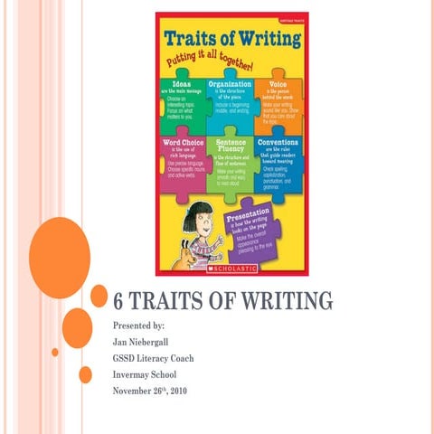 Jan's 6 traits of writing | PPT | Freelance Writing | Content Production
