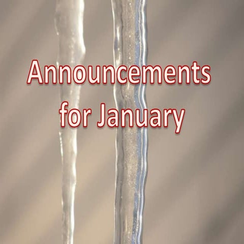 January 2013 announcements | PPTX