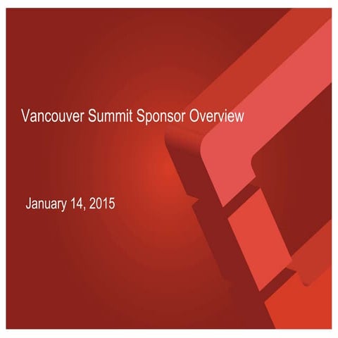 OpenStack Vancouver Summit Sponsor Overview | PPT