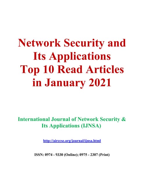 Top cited Network Security Articles- Part 1 | PDF