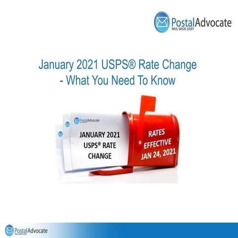 January 2021 USPS® Rate Change - What You Need To Know | PDF