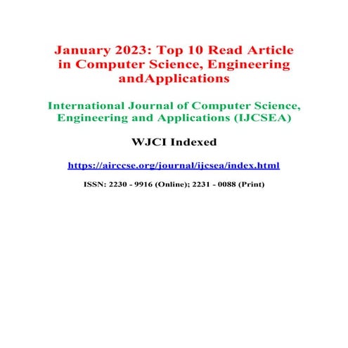 April 2025: Top 10 Read Article in Computer Science, Engineering and ...