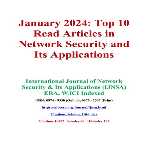 January 2024 - Top 10 Read Articles in Network Security & Its ...