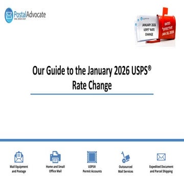 Our Guide to the January 2026 USPS® Rate Change | PDF
